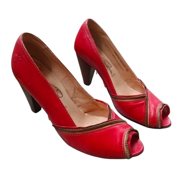 Fly London | Shoes | Fly Girl Fly London Vintage Red Leather Zipper ...